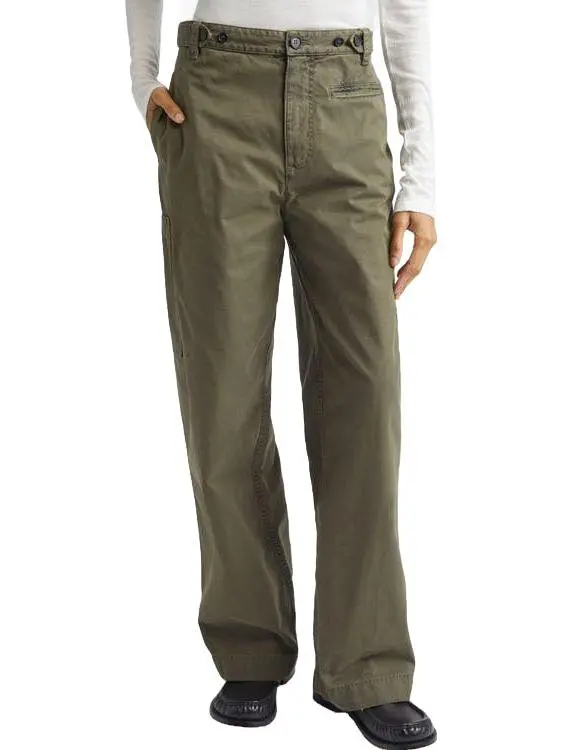 JW Anderson Cotton Straight-leg Cargo Pants - Khaki