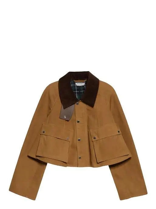 JW Anderson Waxed Cotton Swing Barn Jacket - Biscuit