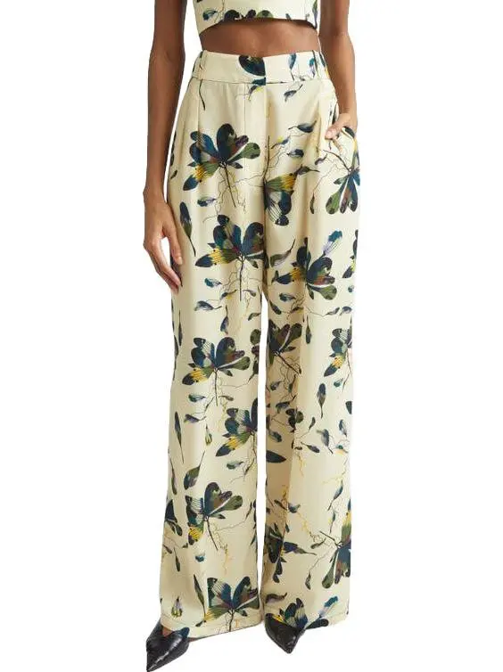 ISRAELLA KOBLA Tanzia Floral Pleated Pants - Blooms Print