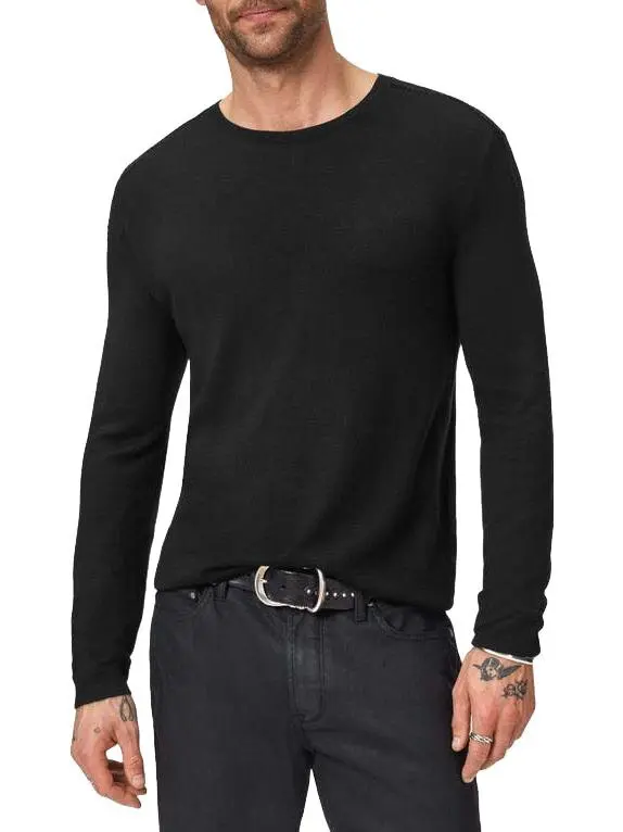 John Varvatos Regular Fit Alpaca & Silk Sweater - Black