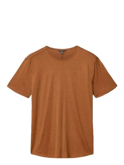 John Varvatos Amato Silk & Organic Cotton Crewneck T-shirt - Toffee