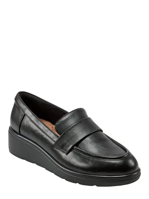 Easy Spirit Wedge Heel Loafer - Blk01