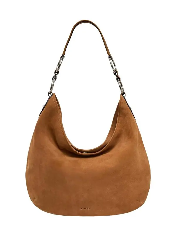 AIMEE Roma Hobo Bag - Latte Suede