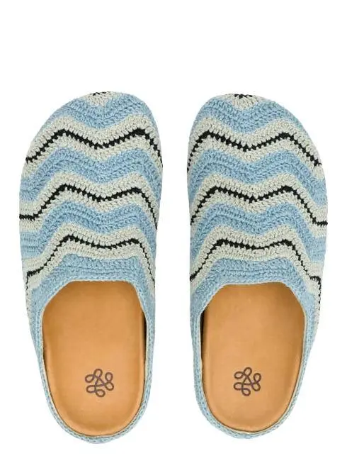 THE SAK Bolinas Crochet Ripple Clogs - Dream Blue Ripple