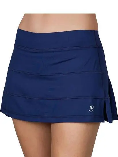 SOFIBELLA 13in Tennis Skirt - Navy