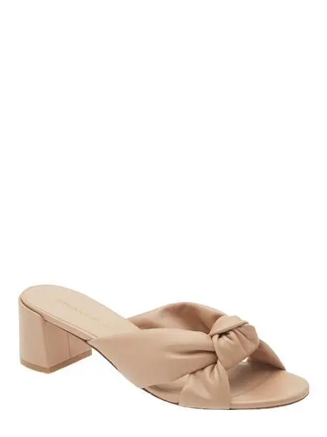 STUART WEITZMAN Soplaya Block Heel Slides - Adobe