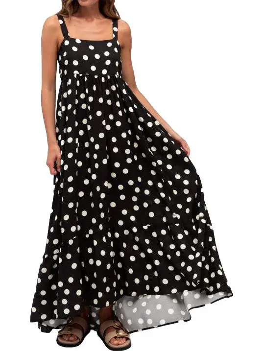STUDIBAKER HAWK Spoty Maxi Dress - Black