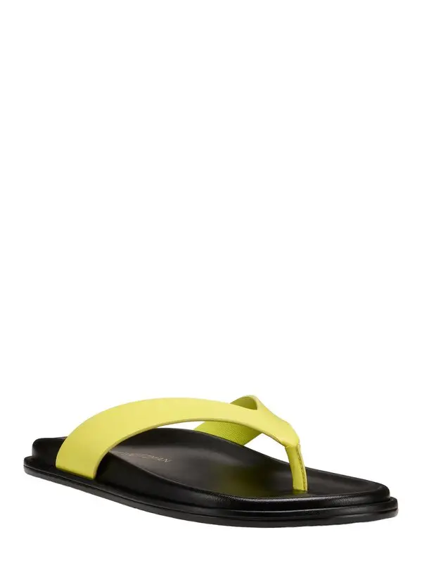 STUART WEITZMAN Leather Flip-flops - Citrine