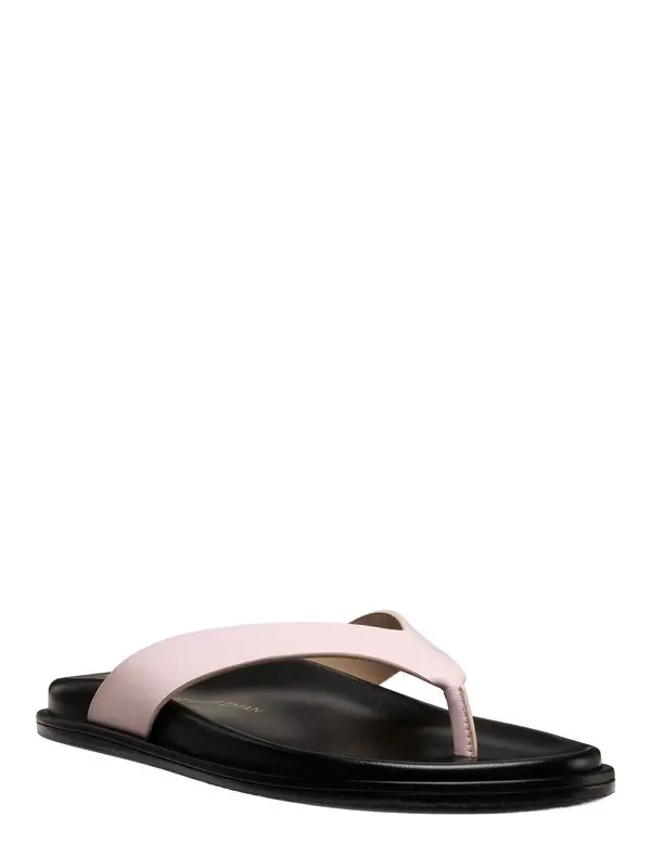 STUART WEITZMAN Leather Flip-flops - Pink Sand