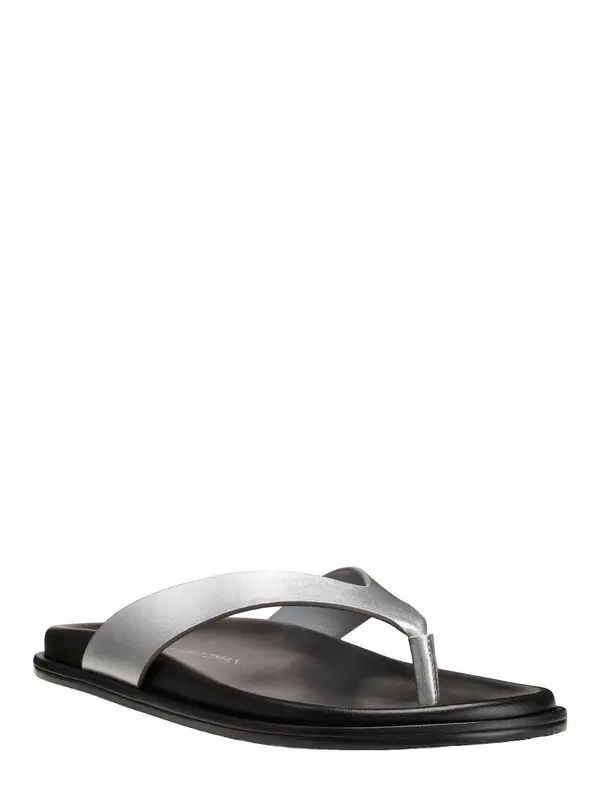 STUART WEITZMAN Leather Flip-flops - Silver