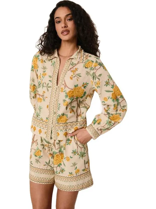 RAISHMA Raffey Printed Short - Yellow