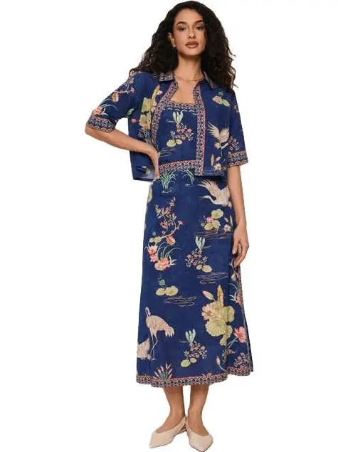 RAISHMA Printed Shirt - Blue