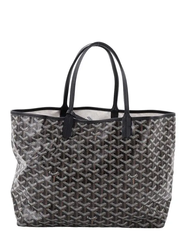 Goyard Saint Louis Pm Tote Printed Coated Canvas - Black