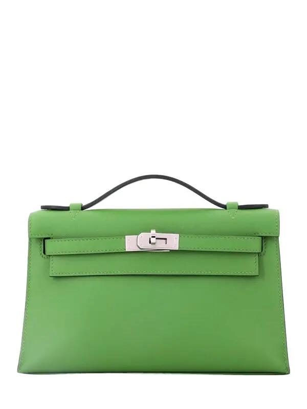 Hermès Kelly Pochette Swift - Vert Yucca
