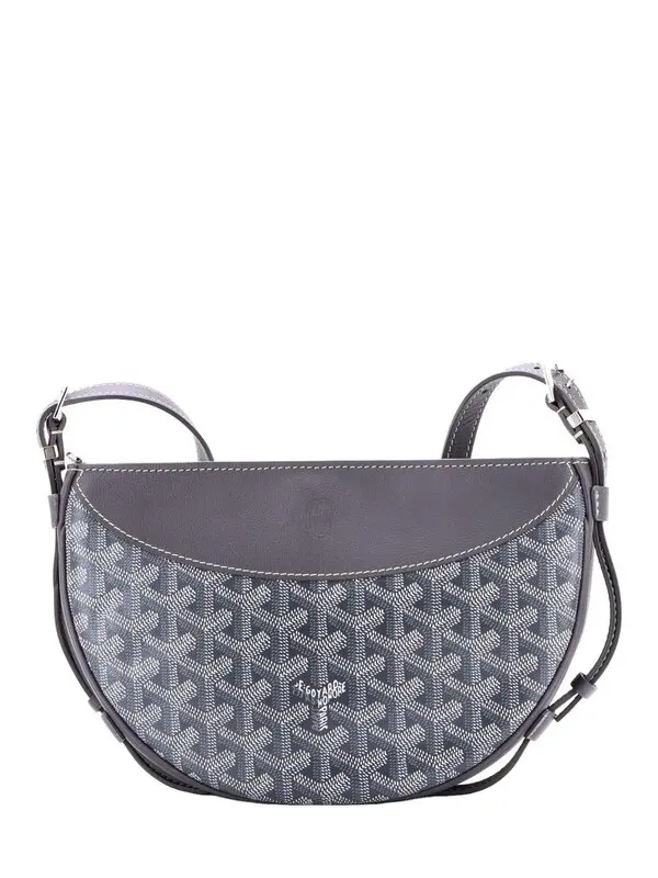 Goyard Hirondelle Shoulder Bag Coated Canvas And Leather - Gray