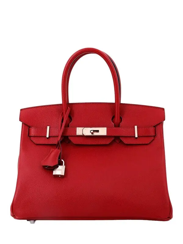 Hermès Birkin Handbag Red Epsom With Palladium Hardware 30 - Rouge Grenat