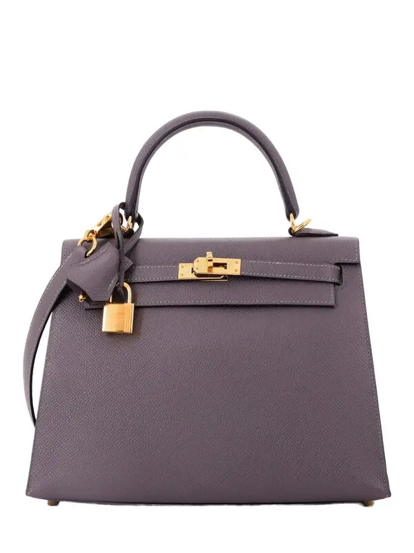 Hermès Kelly Handbag Grey Epsom With Gold Hardware 25 - Gris Meyer