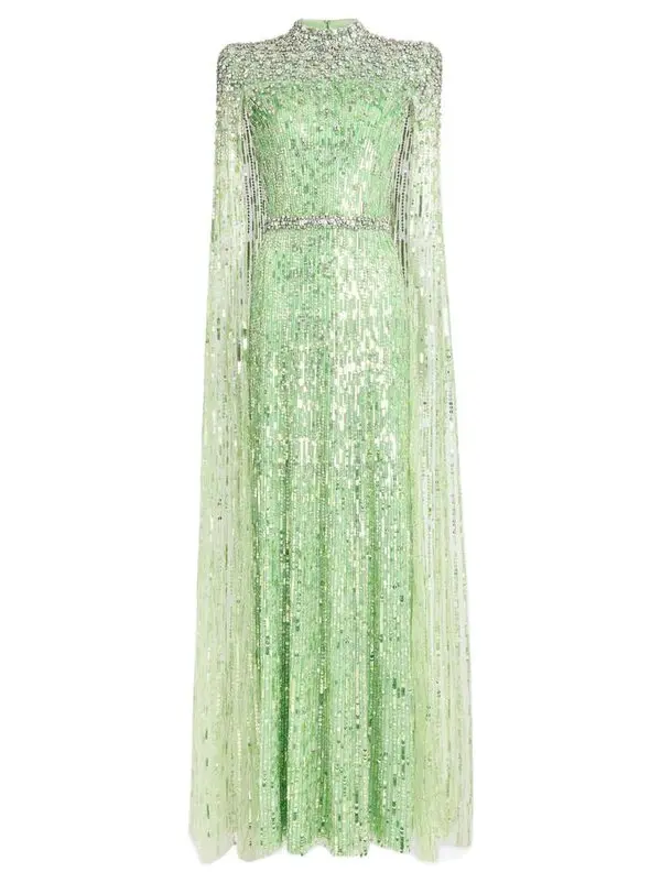 Jenny Packham Opera Embellished Maxi Gown - Calypso