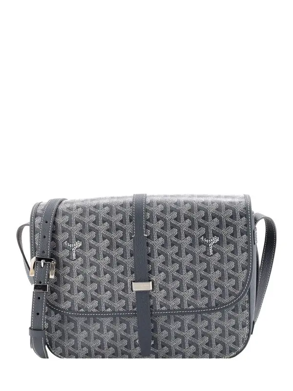 Goyard Belvedere Ii Mm Messenger Bag Coated Canvas - Gray