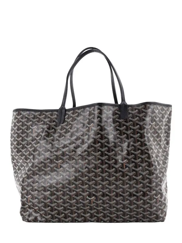 Goyard Saint Louis Gm Tote Coated Canvas - Black