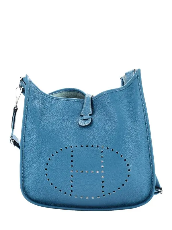 Hermès Evelyne Bag Gen Iii Clemence Pm - Bleu Jean
