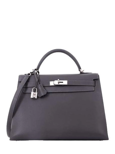 Hermès Kelly Handbag Epsom With Palladium Hardware 32 - Grey