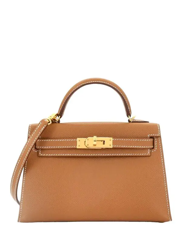 Hermès Kelly Mini Ii Bag Brown Epsom 20 - Gold