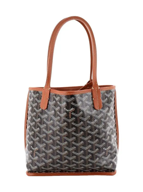 Goyard Anjou Reversible Mini Tote Coated Canvas - Brown