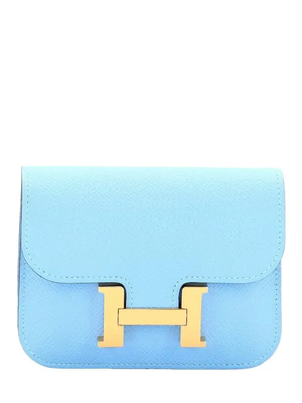 Hermès Constance Slim Wallet Epsom - Blue