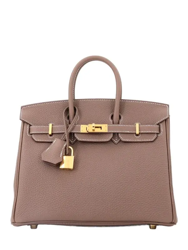 Hermès Birkin 25 Handbag Grey Togo With Gold Hardware - Etoupe