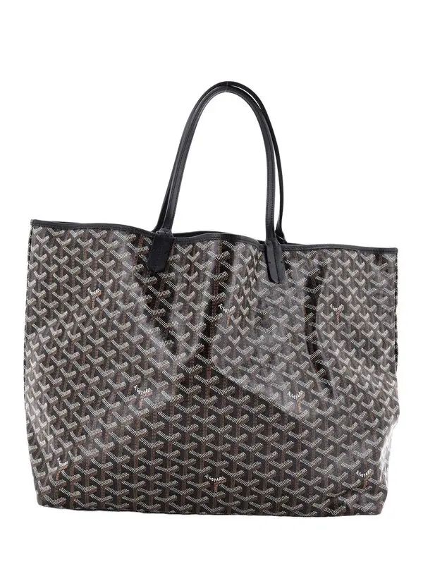 Goyard Saint Louis Gm Tote Coated Canvas - Black