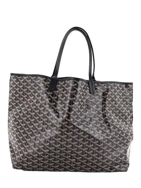 Goyard Saint Louis Tote Coated Canvas Gm - Black