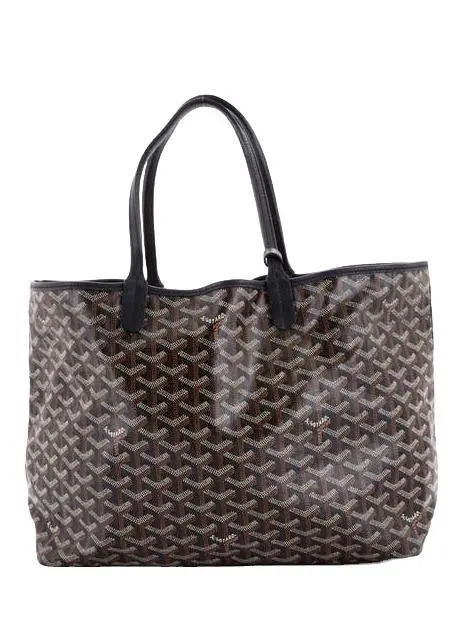 Goyard Saint Louis Tote Coated Canvas Pm - Black