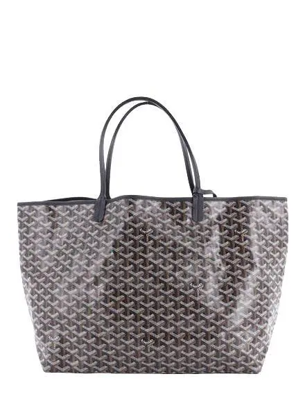 Goyard Saint Louis Tote Coated Canvas Gm - Black
