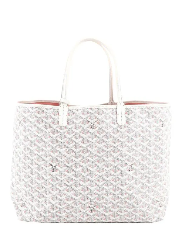 Goyard Saint Louis Tote Claire Voie Coated Canvas Pm - White
