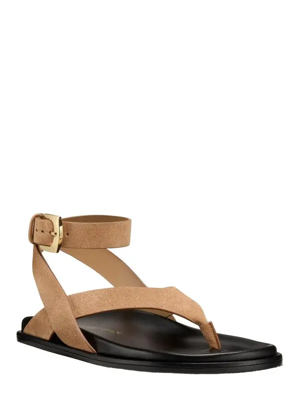 STUART WEITZMAN Ankle Strap Sandal - New Camel