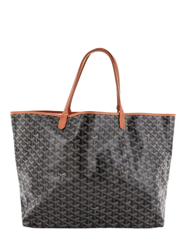 Goyard Saint Louis Gm Tote Coated Canvas - Black