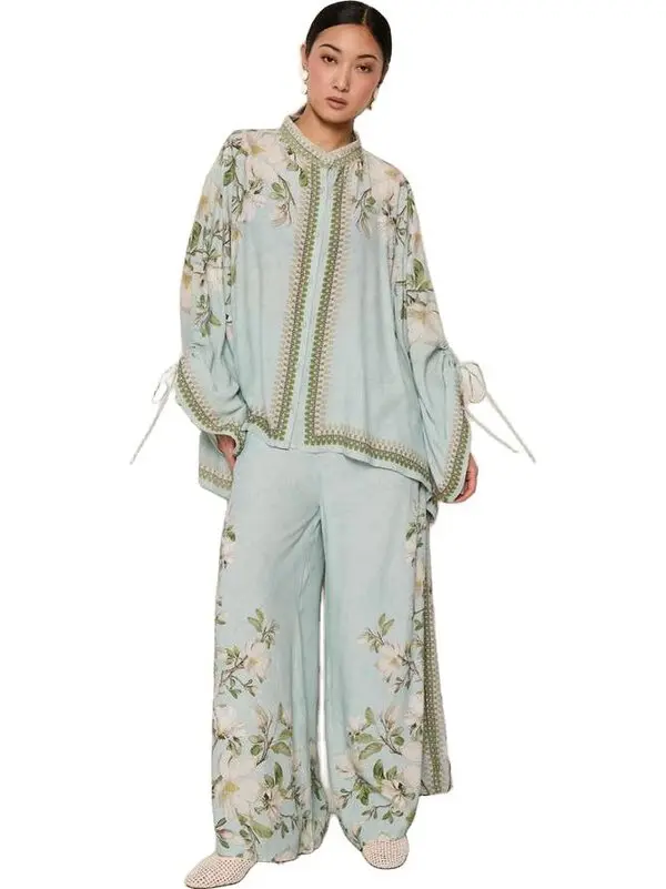 RAISHMA Hilda Floral Shirt - Blue