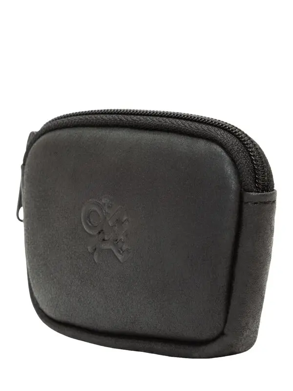 TOKEN Leather Coin Purse - Black