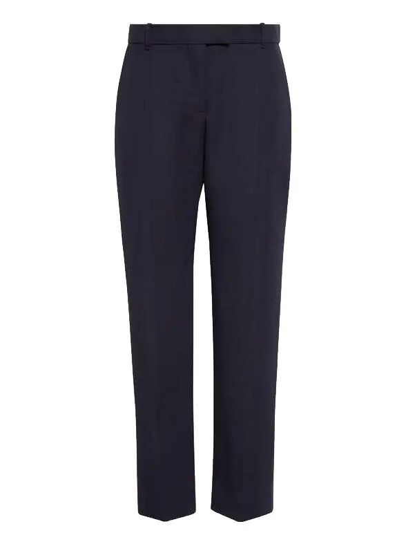 Alexander McQueen Wool Cigarette Trousers - Navy