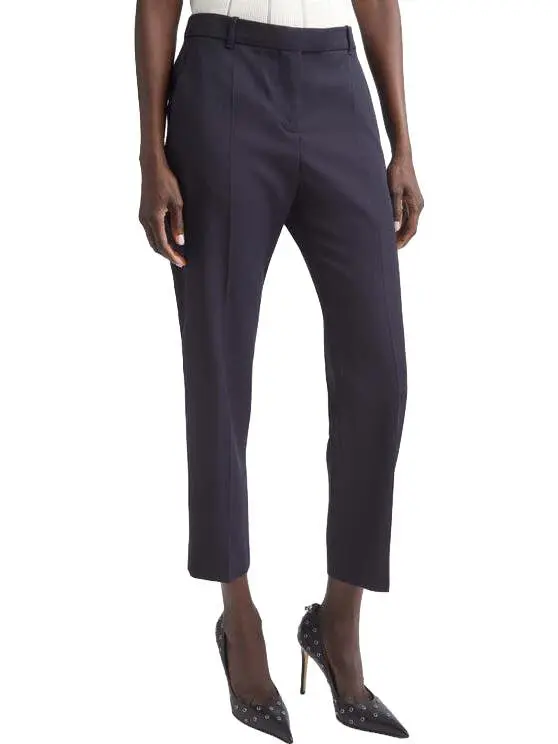 Alexander McQueen Wool Cigarette Trousers - Navy