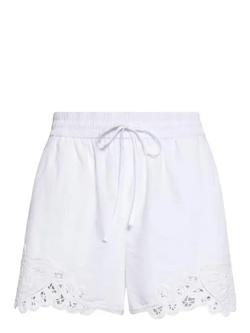 Veronica Beard Vivaldi Cotton Drawstring Shorts - White