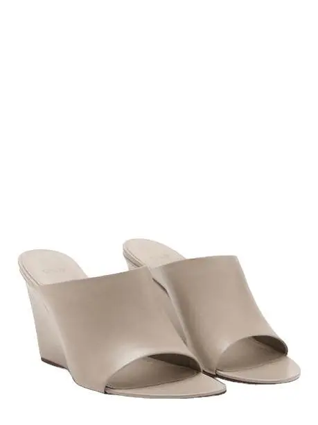 Mango Wedge Slide Sandal - Grey