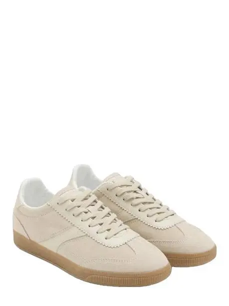 Mango Mixed Media Low-profile Sneakers - Sand