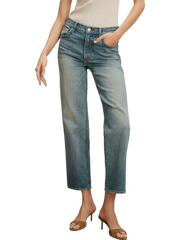 Veronica Beard Leah Straight Leg Jeans - Jaw Drop