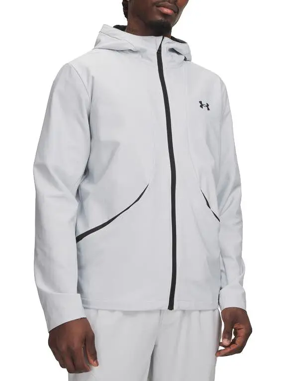 Under Armour Ua Unstoppable Woven Full Zip Hoodie - 014 Halo Gray