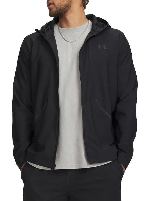 Under Armour Ua Unstoppable Woven Full Zip Hoodie - Black