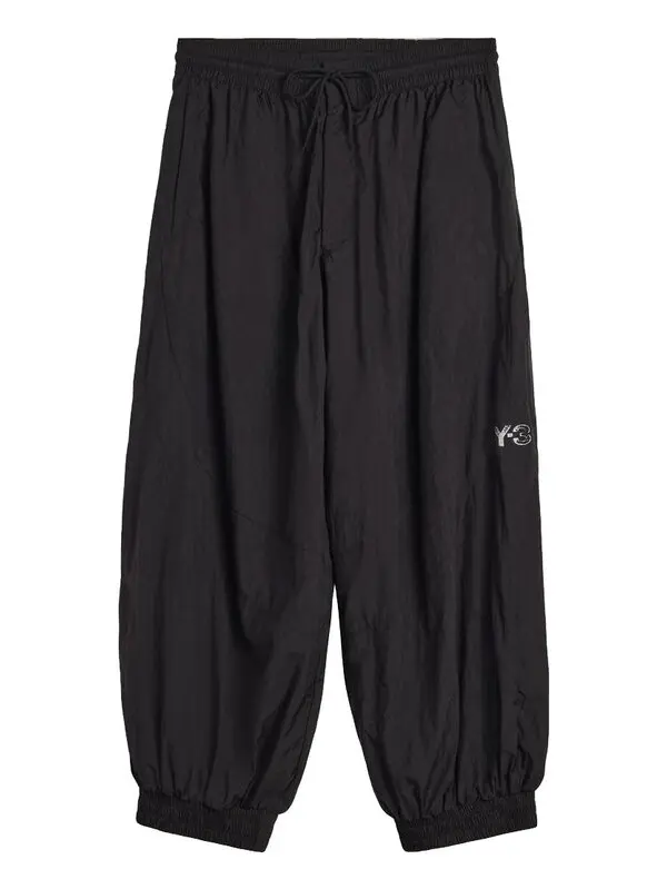 Y3 Wide Nylon Track Pants - Black