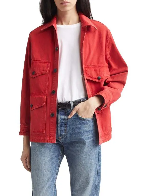 NILI LOTAN Leroy Chore Jacket - Scarlet