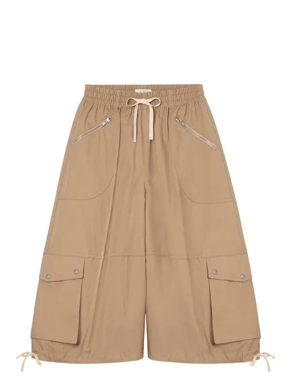 Co Cropped Cargo Pants - Camel